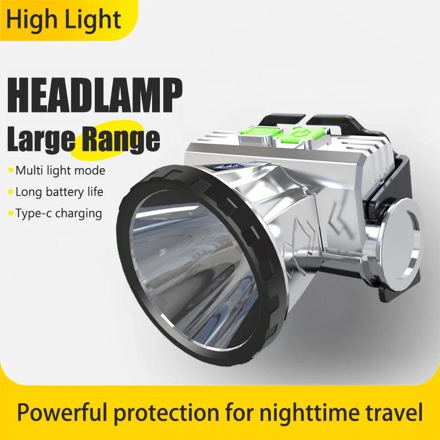 Pocketman XY-8088 LED Headlamp Powerful Rechargeable Head Flashlight ...