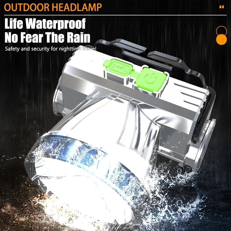 Pocketman XY-8088 LED Headlamp Powerful Rechargeable Head Flashlight ...