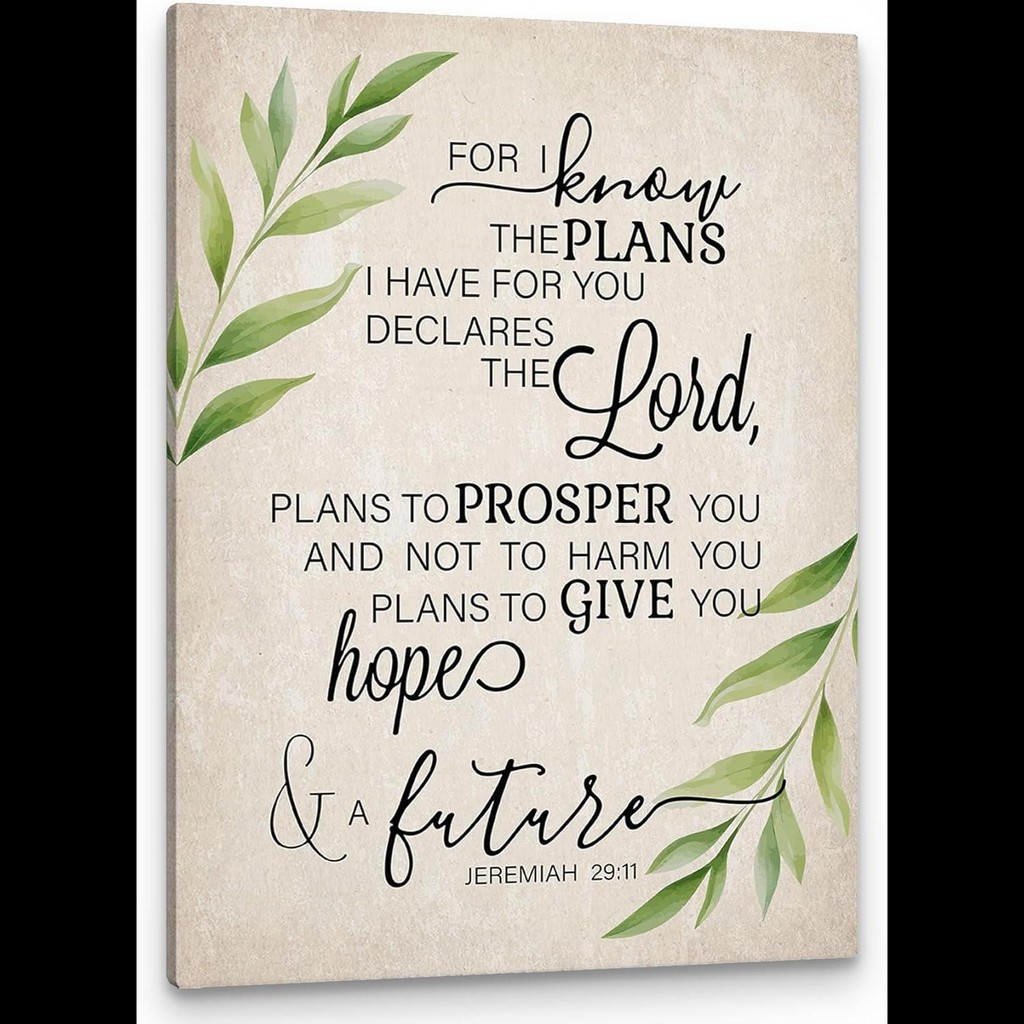 PHAMTE Seni Dinding Jeremia 29:11, Print Ayat Alkitab Kristian, Lukisan ...