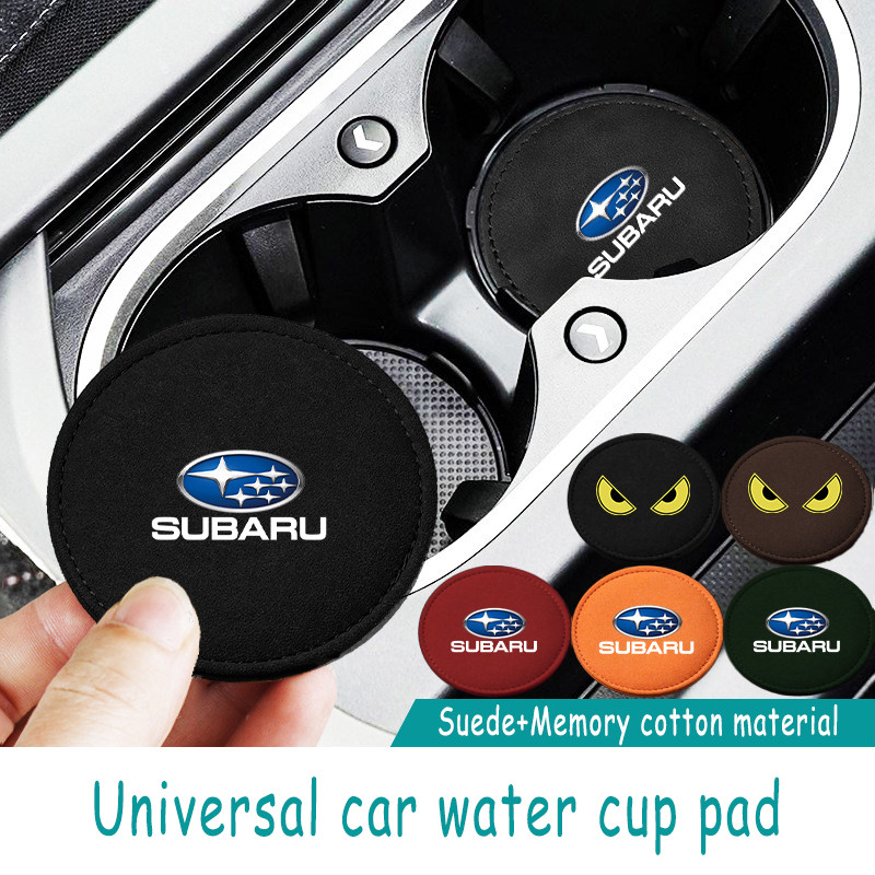 Subaru Car Coaster suede Travel Auto Cup Mats Insert Coaster Soundproof ...