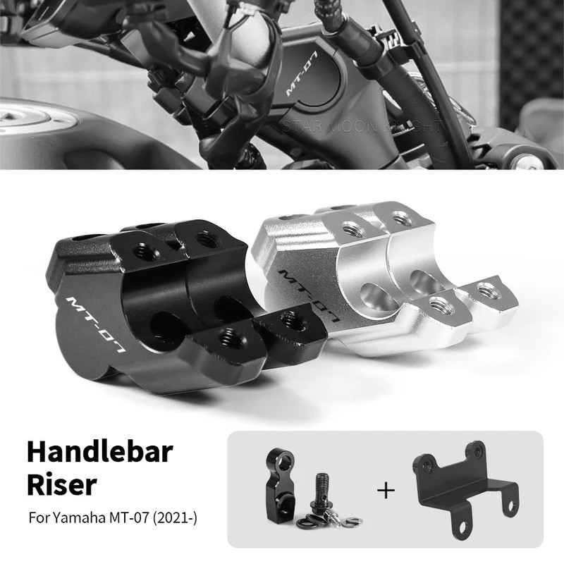 Motorcycle Handlebar Riser Drag Handle Bar Clamp Extend Adapter For Yamaha MT-07 MT07 MT 07 2021 ...