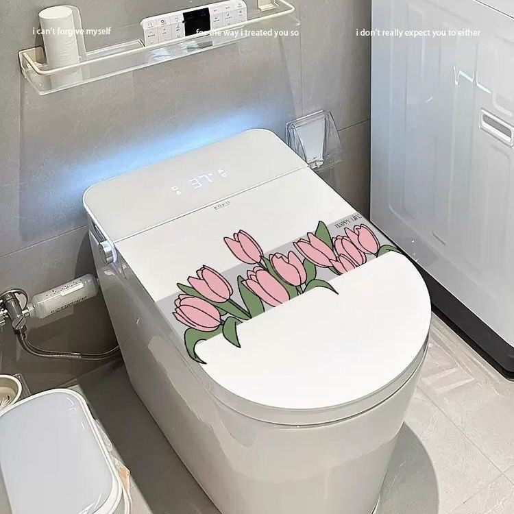 Environmentally Friendly Material Flower Cute Toilet Decoration Toilet ...