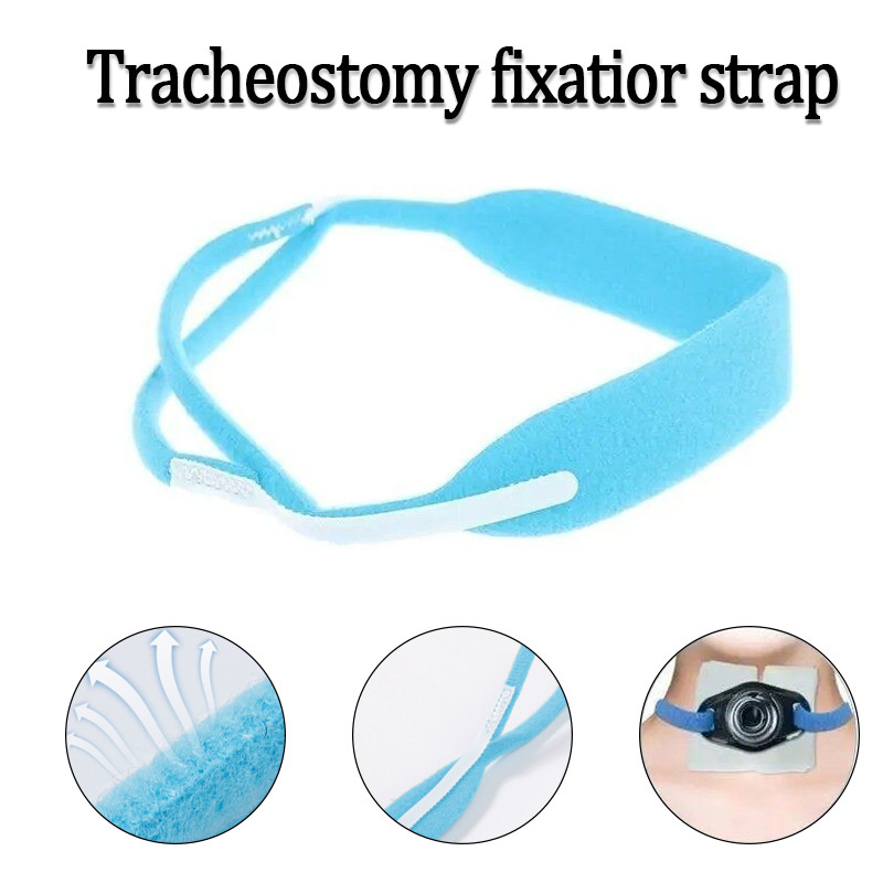 Sponge Velcro Adjustable Fixation Band Tracheostomy Tube Tie Neck ...