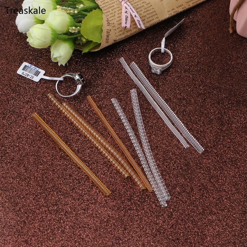 TREA 8Pcs Ring Tightener Fit Any Ring Sizes of Ring Sizer Clear Plastic ...