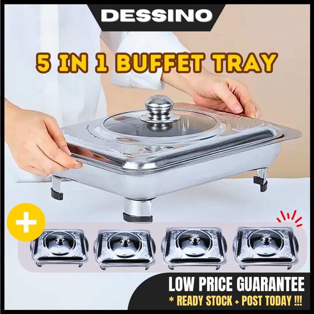 5 Set Buffet Tray Buffet Kenduri Buffet Pan Food Tray Serving Tray ...
