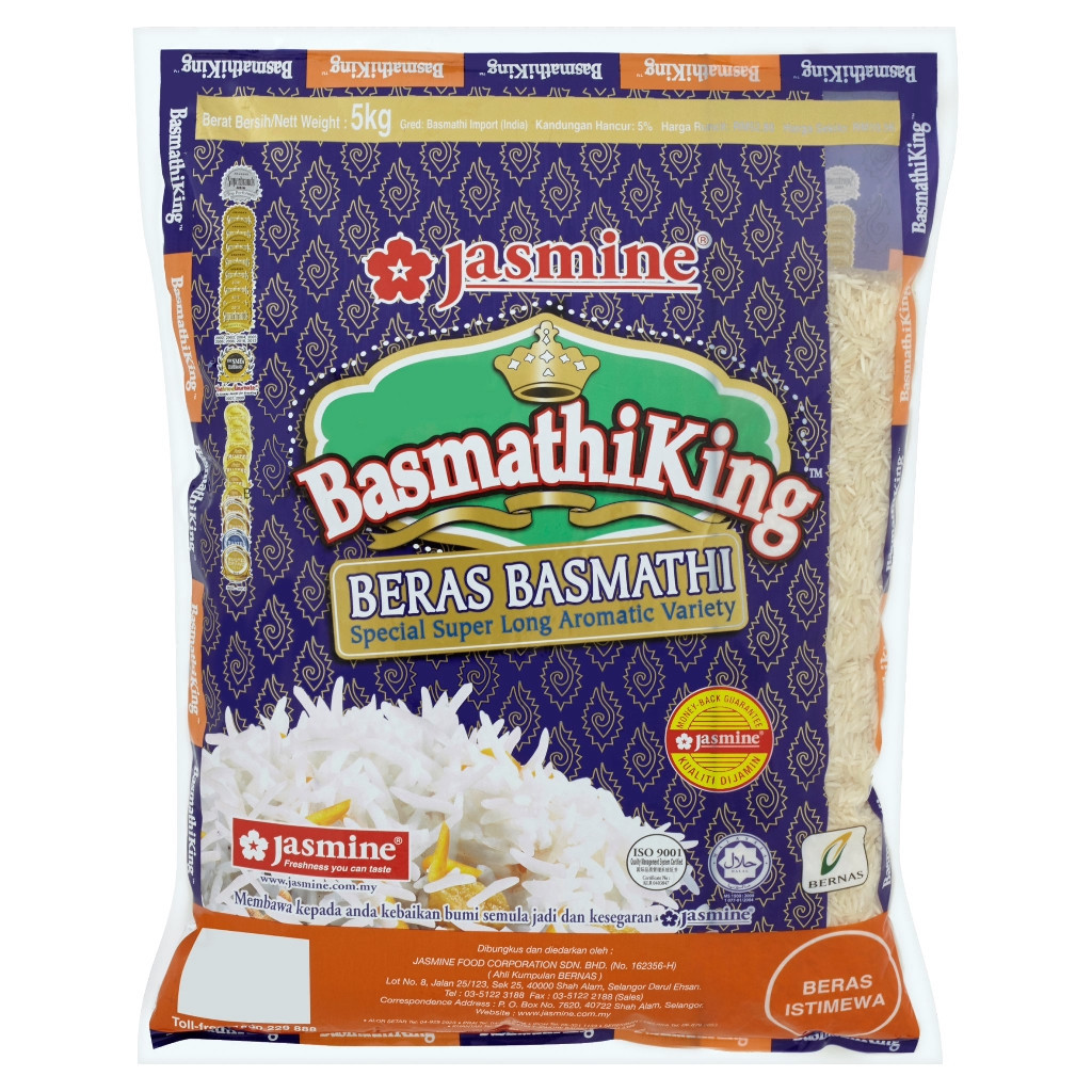 Jasmine Rice Basmathi King 5% Beras (5kg) | Shopee Malaysia