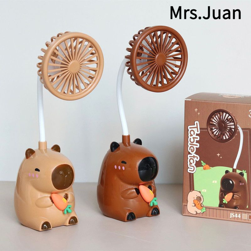 Capybara Rechargeable Desktop Fan Portable Mini USB Cooling Fan Cute ...