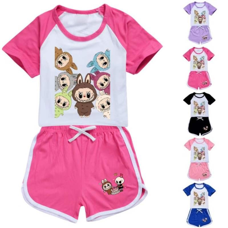 Popmart clothes Labubu shirt and shorts set for kids S13 | Shopee Malaysia
