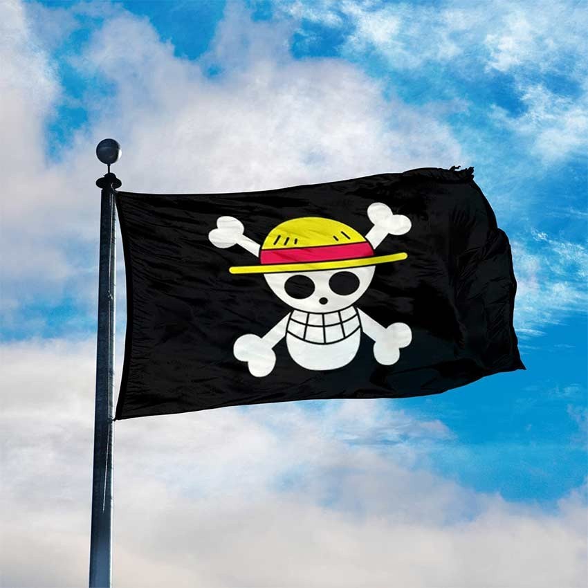 One Piece Peripherals pirate Flag 90x150CM One Piece Luffy Skull Flag ...