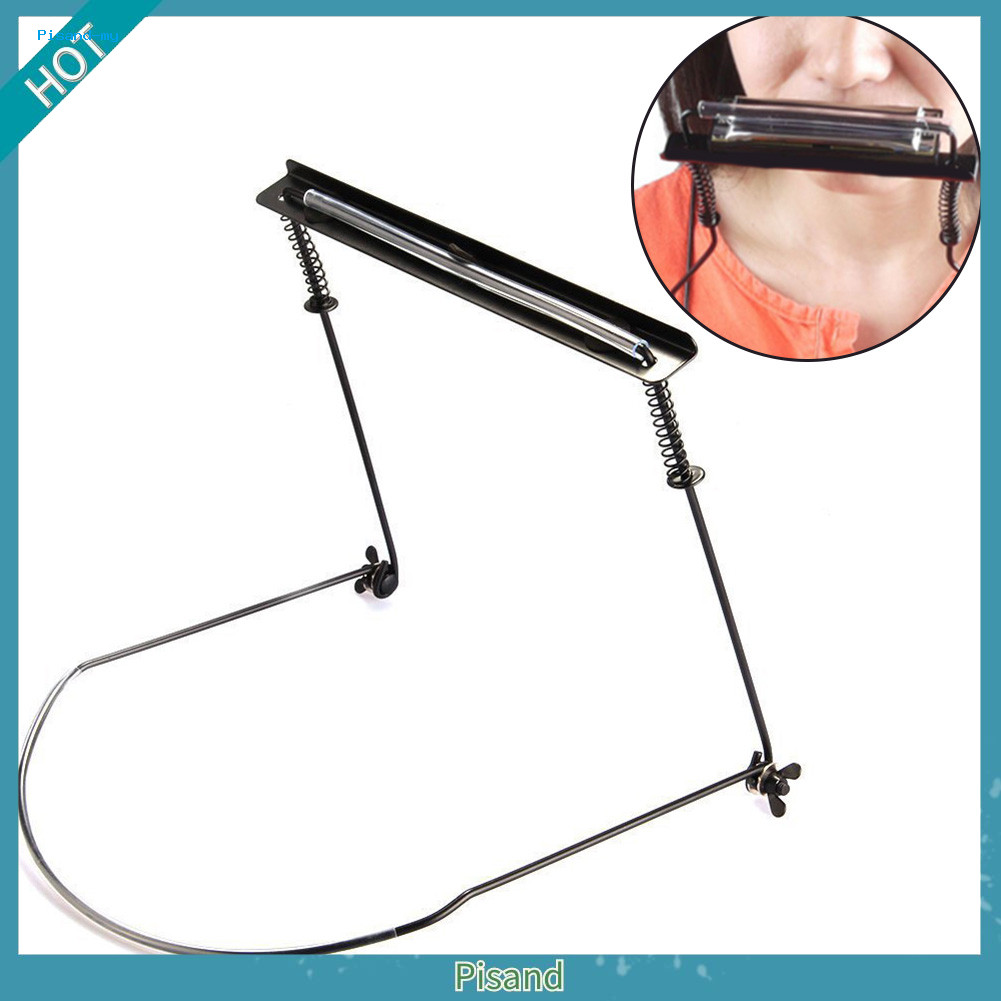 Pisand Adjustable Mouth Organ Hang Neck Holder Stand 10 Holes Harmonica ...