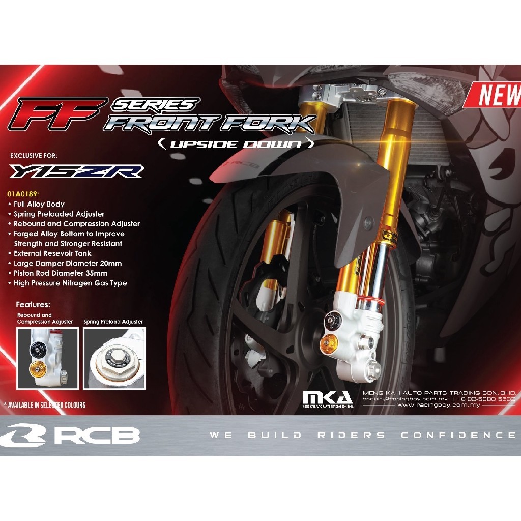 RCB FF Front Fork WITH STEERING STAND SET (UPSIDE DOWN) YAMAHA Y15ZR Y16ZR Y15 Y16 V1 V2 ...