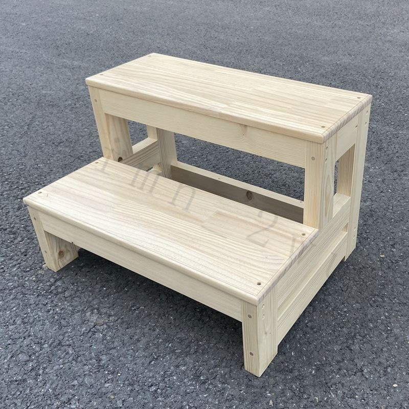 NEW Solid wood ladder 2 steps outdoor stairs balcony steps climbing ...