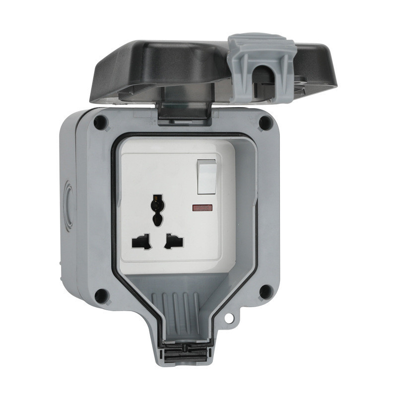 Universal IP66 Weatherproof Socket Waterproof Outdoor Wall Power Socket ...