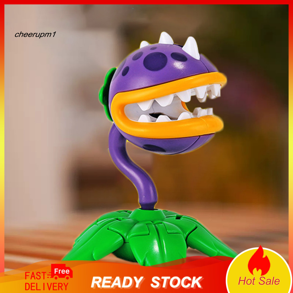 CHEER PVZ Action Figure Cute Zombie Chomper Peashooter Melon-pult Model ...