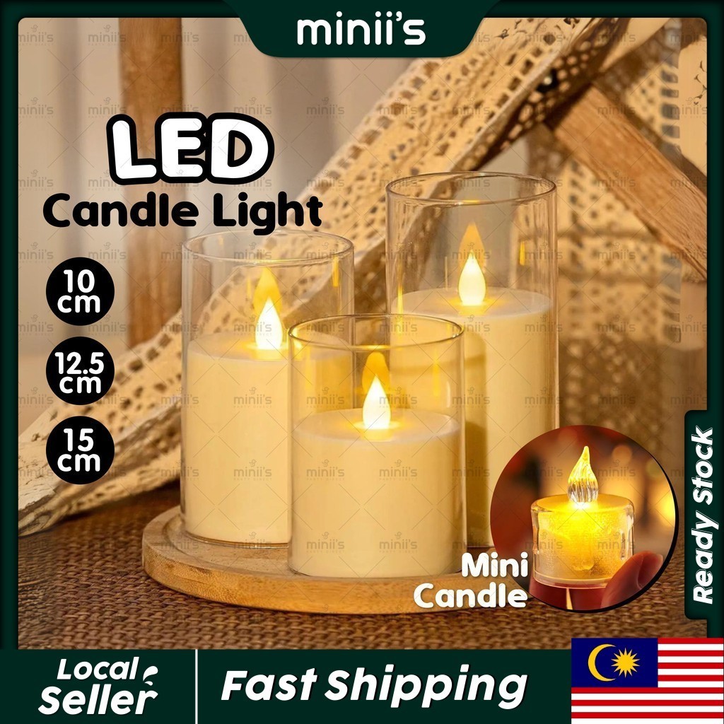 MINIIS LED Candle Light Battery Candle Light Swinging Flameless ...