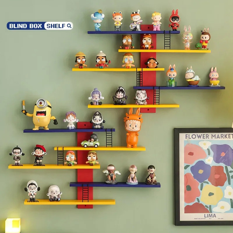 5 Layers Blind Box Wall Hanging Rack Figure Toy Display Stand Set ...