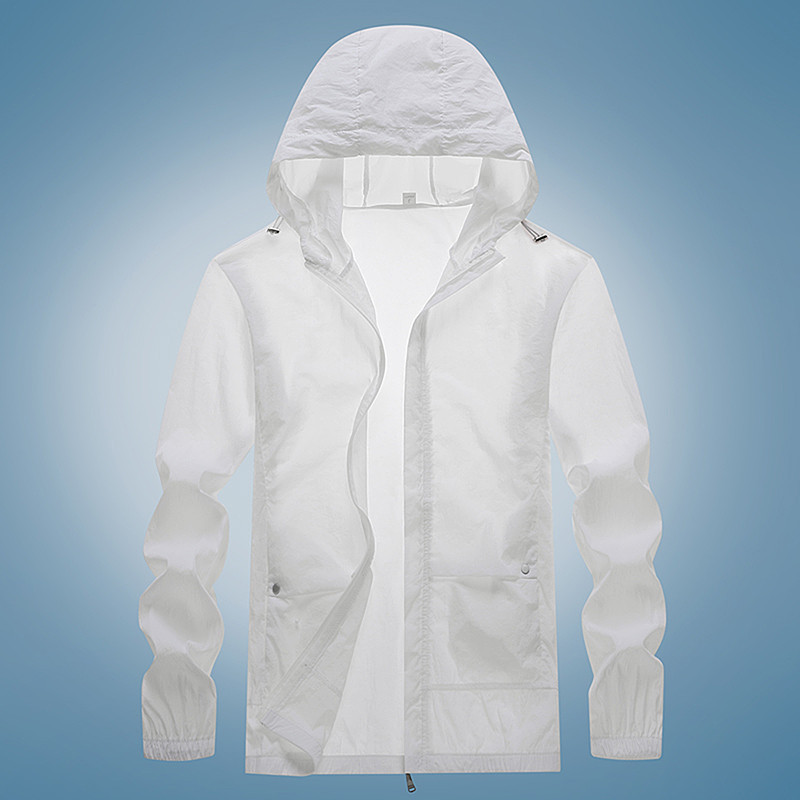 M-5XL Ice sunscreen skin jacket long-sleeved hooded UV protection ...