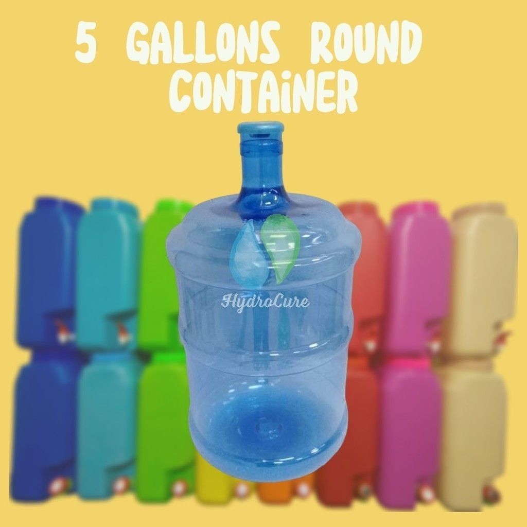 20 Liters / 5 Gallons Round Container Jug Water Dispenser w/ Non-Spill ...