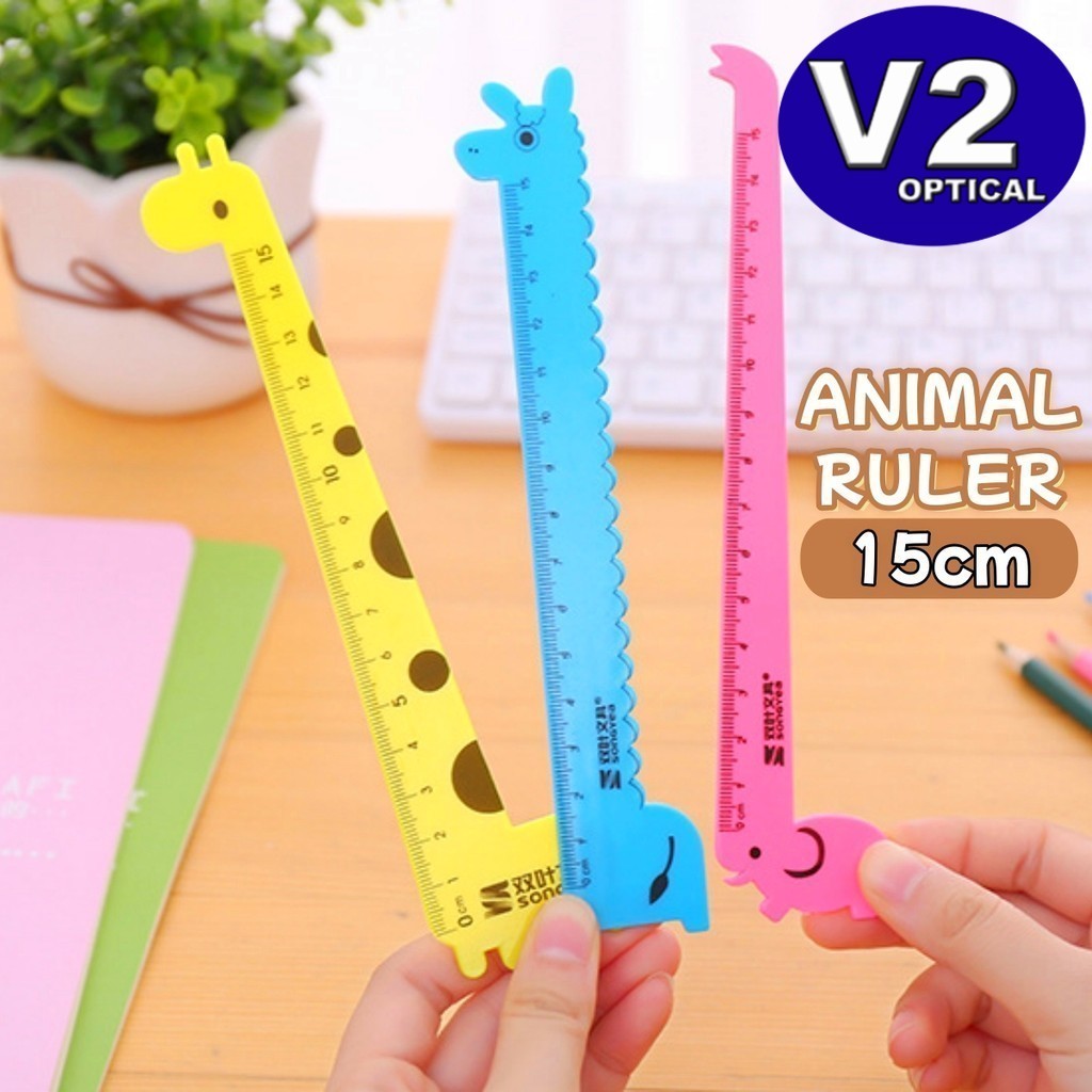 Cute Cartoon 15cm Animal Shape Plastic Ruler Kid Giraffe Elephant ...