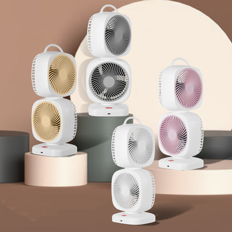 New Style Double-Head Desktop Fan Circulating Wall-Mounted Portable ...