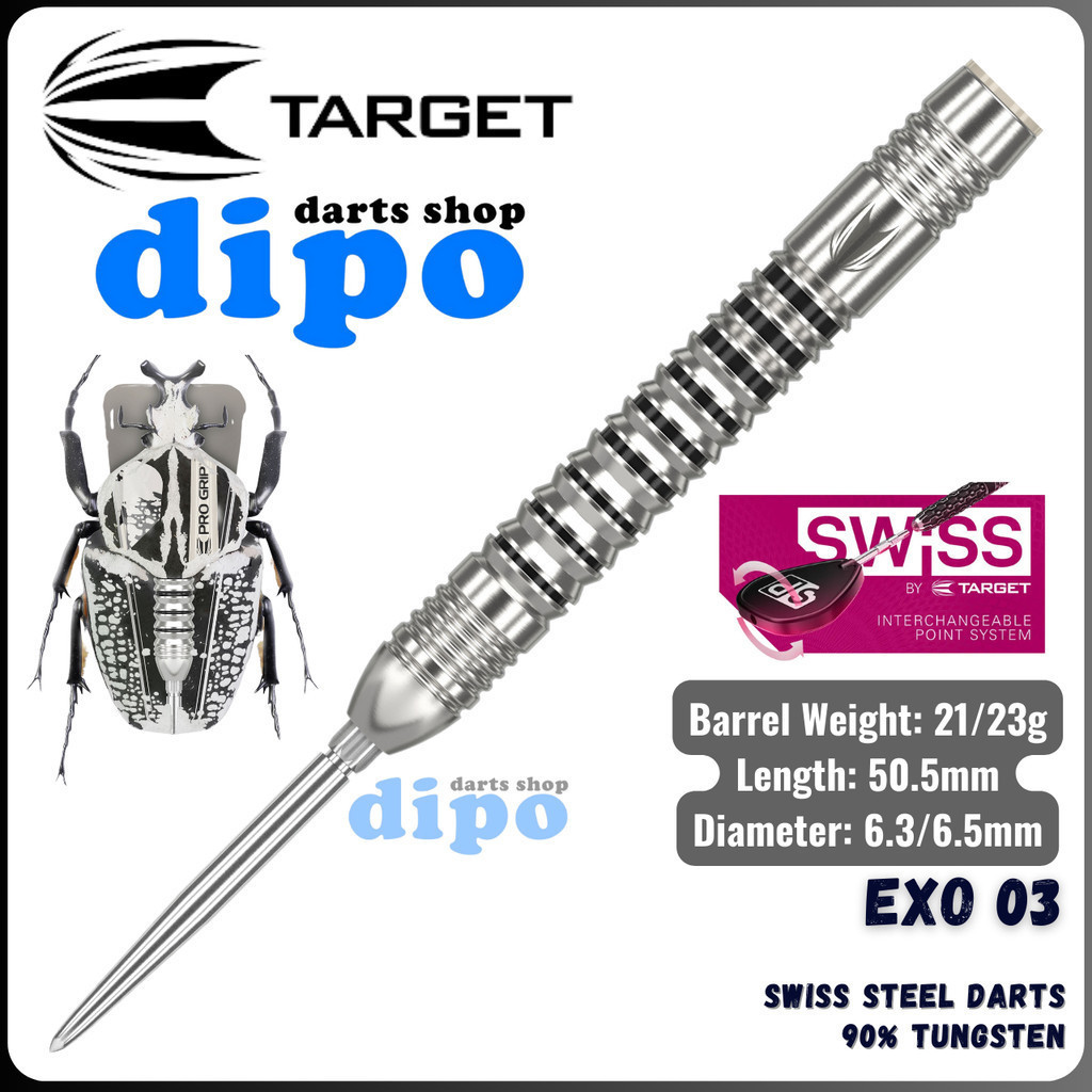TARGET EXO 03 (90% Tungsten) - TARGET Swiss Steel Darts | Shopee Malaysia