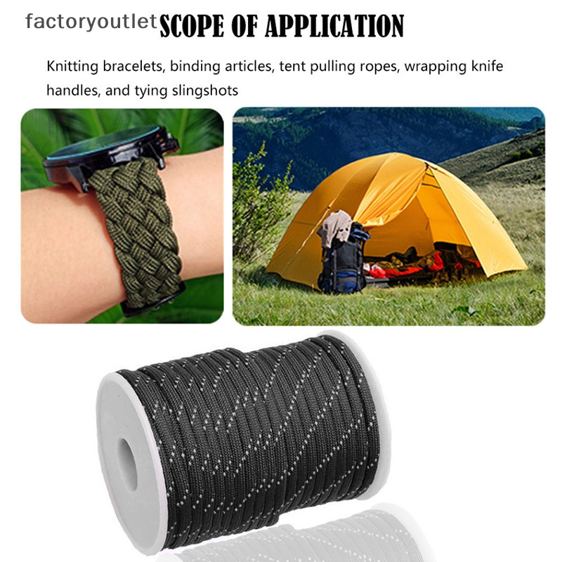 FCMY 30 Meters/100 Meters Outdoor 7-Core Umbrella Rope High Reflective ...