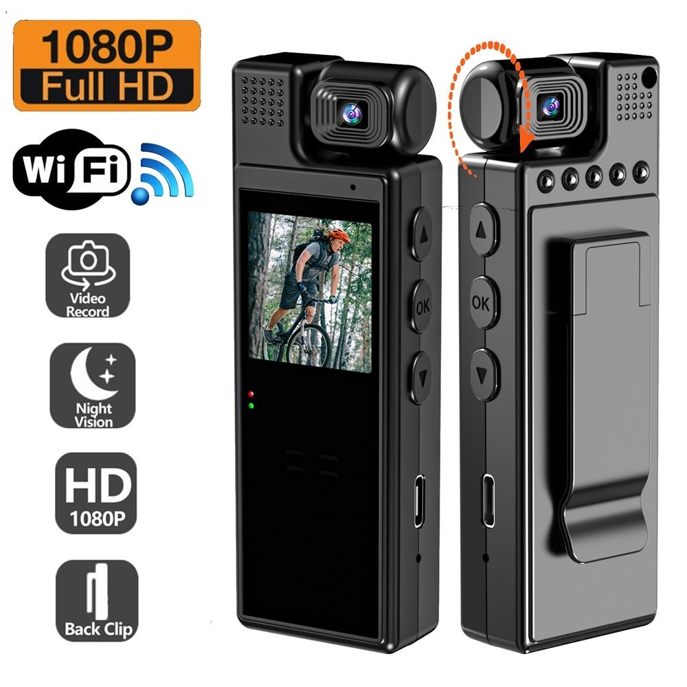 WiFi L9 1080P Mini Portable Law Enforcement Instrument 180 Rotating ...