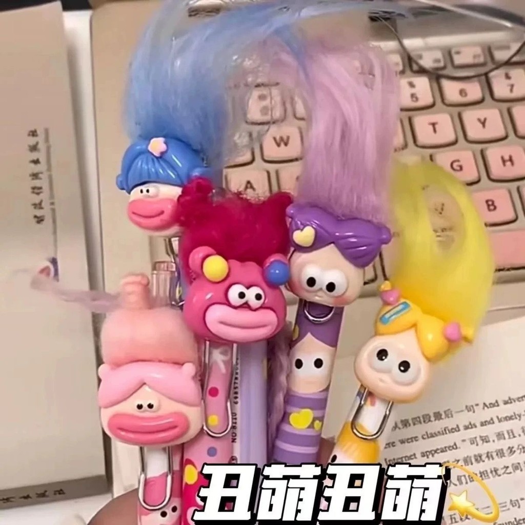 Fried Style Big Mouth Doll Press Fountain Pen Black Cartoon Cute ...