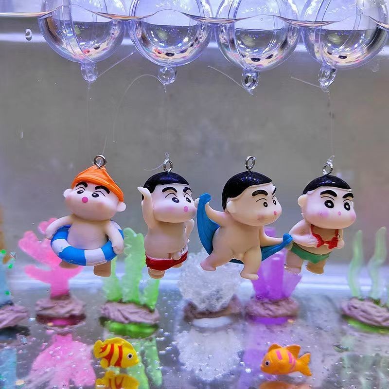 Suspended Crayon Shin-Chan Fish Tank Floating Doll Aquarium Landscaping ...