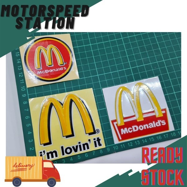 STICKER Pantul Cutting Mcd Mcdonalds Stiker Motor Reflective | Shopee ...