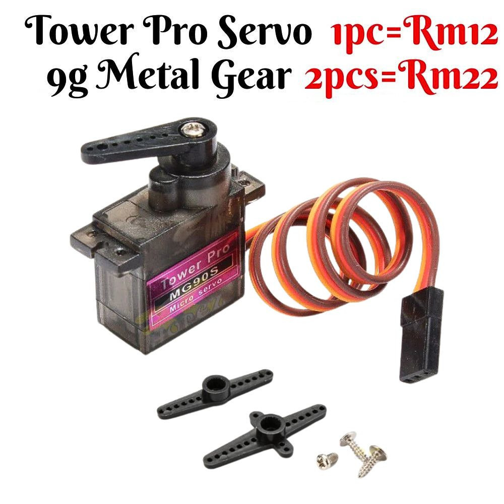 TowerPro MG90S 9g Micro Analog Metal Gear Servo 180 Degree with Servo ...
