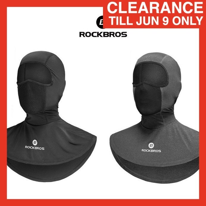 (ICE SILK BREATHABLE) EW RockBros Face Neck Cover Head Shoulder Face ...
