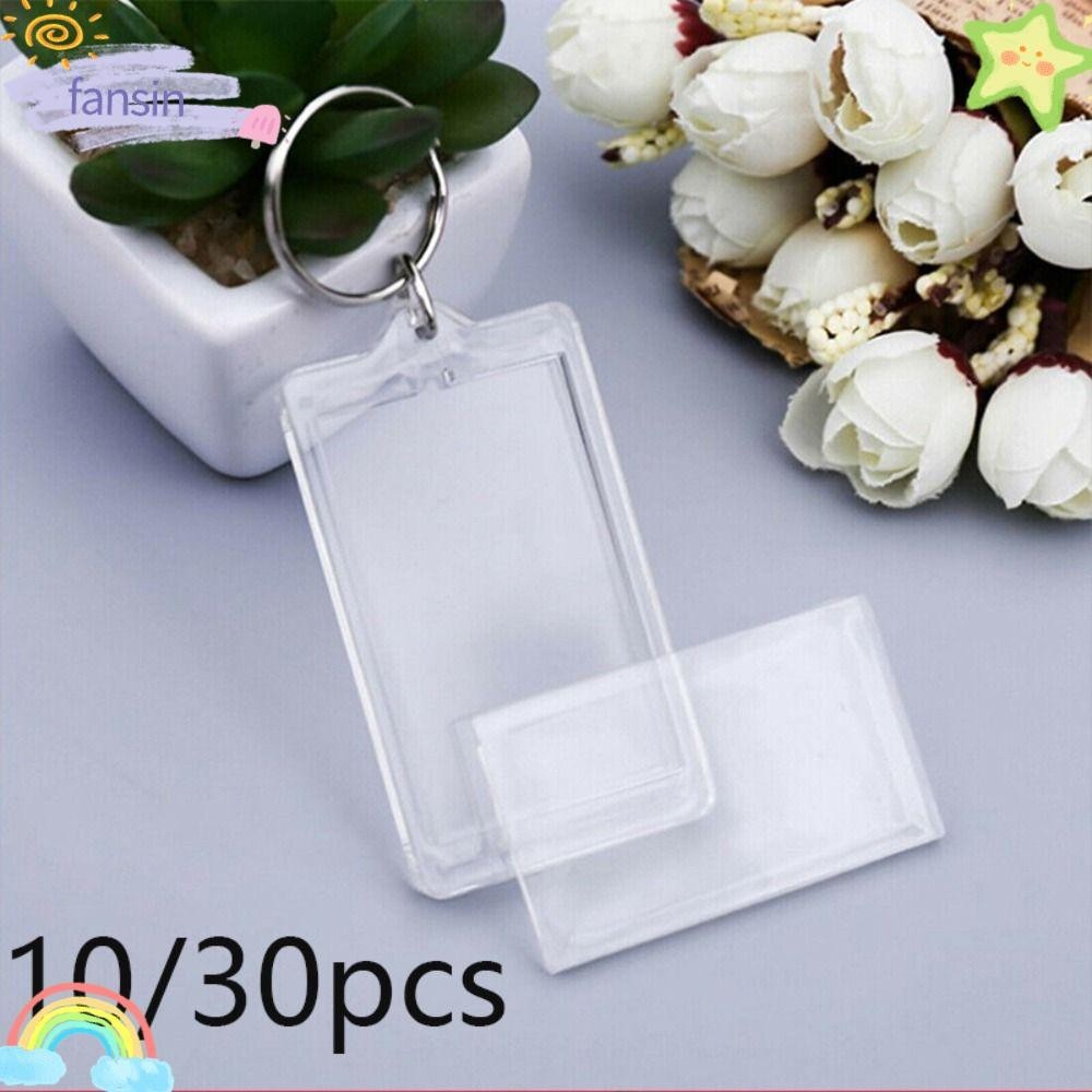 FANSIN 10/30Pcs Passport Key Rings, Acrylic Plastic Ring Key Chain ...