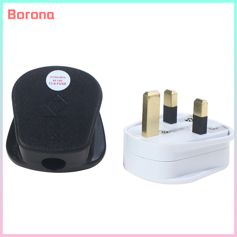 【Borona】 England Removable Power Plug White Black 3 Pin UK Mains Plug ...
