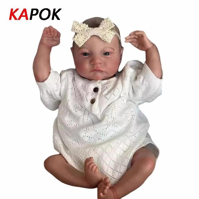 KAP 49cm Levi Awake Reborn Doll Lifelike 3D Skin Tone Reborn Toddler ...
