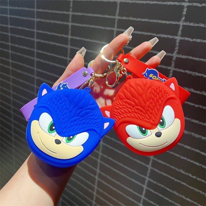 Cartoon Sonic Bag Coin Wallet Keychain Trendy Sonic The Hedgehog Kid ...