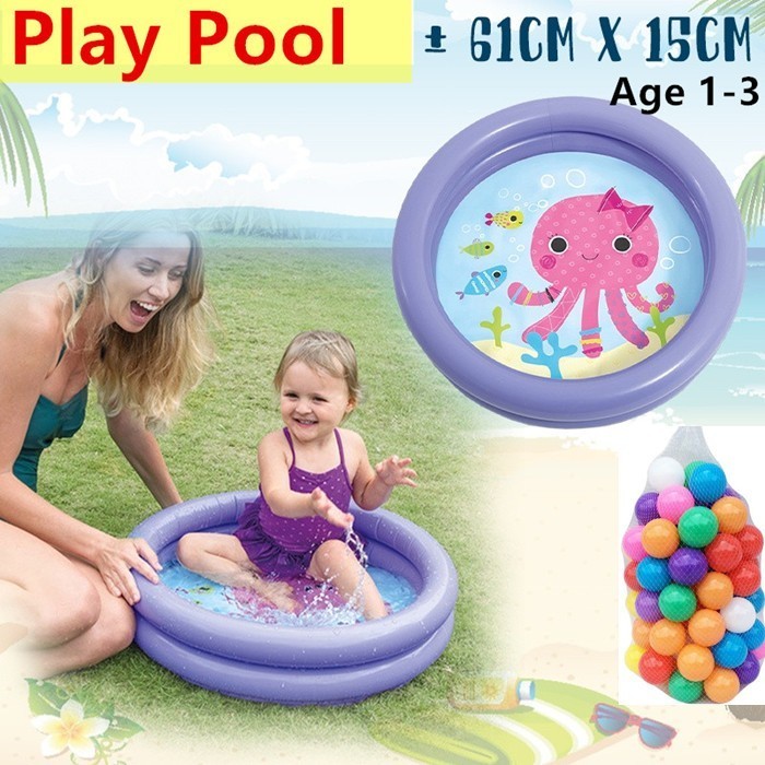 INTEX My First Pool Baby Inflatable Kids Swimming Pool 61cm x 15cm ...