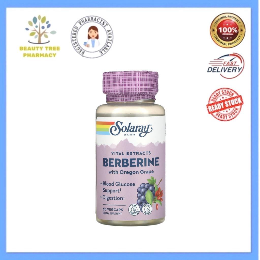 Solaray Berberine with Oregon Grape 60 VegCaps | Shopee Malaysia