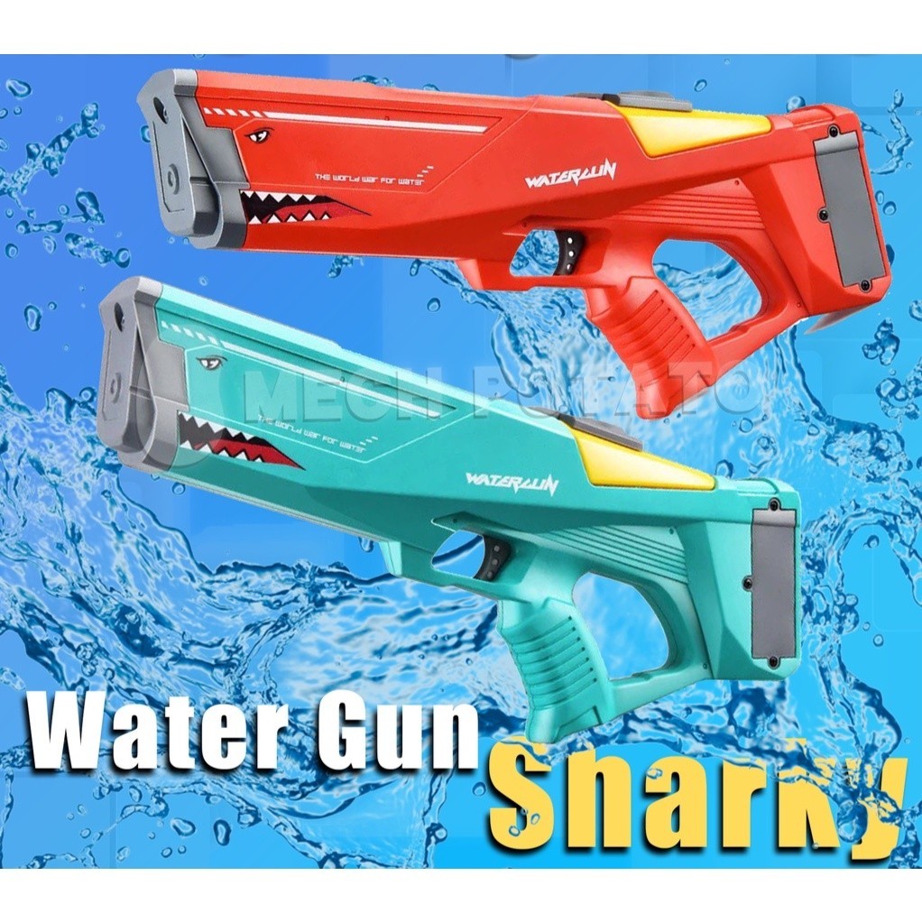 [Ready Stock] Nerfty Shark Head Water Electric Blaster Family Games ...
