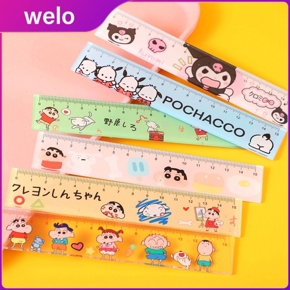15cm Cartoon Ruler School Students Drawing With Templates Ruler Sanrio ...