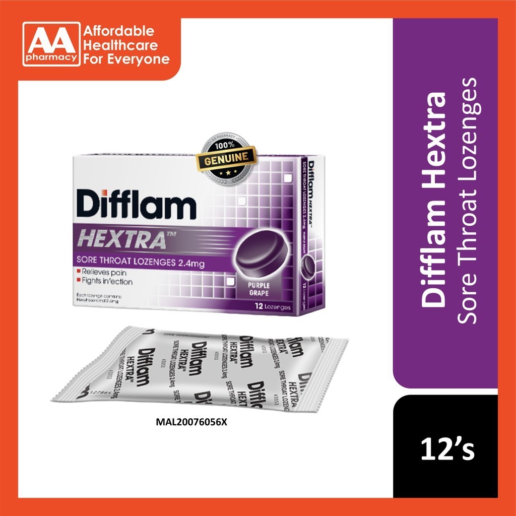 Difflam Hextra Sore Throat Lozenges 2.4mg Purple Grape | Shopee Malaysia