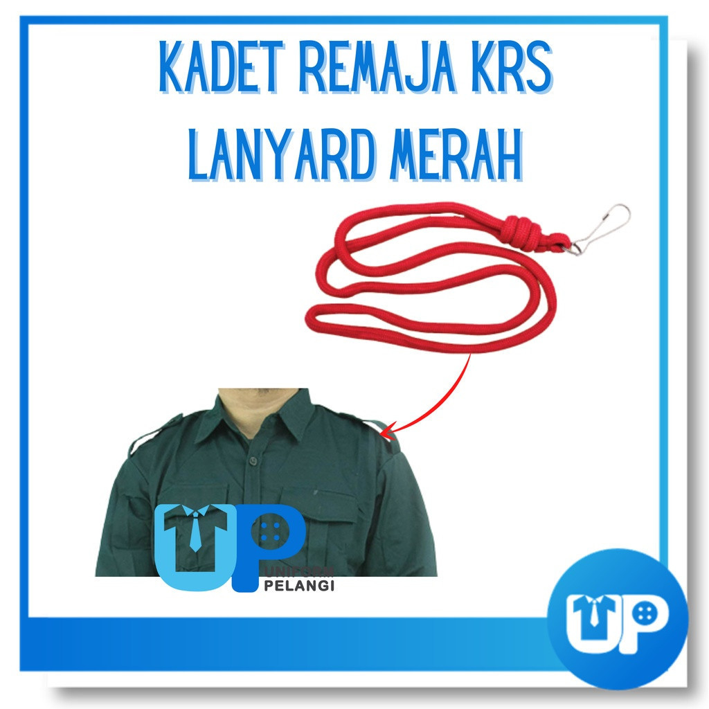 Lanyard Merah KRS / Tunas Kadet Remaja Sekolah (TALI WISEL MERAH KRS ...