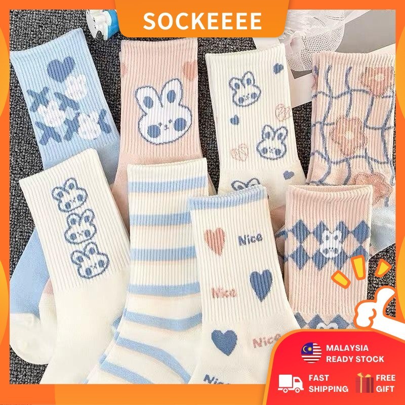 [Ready Stock] Sockeeee 1 Pair Cute Animal Sock Crew Socks Women ...