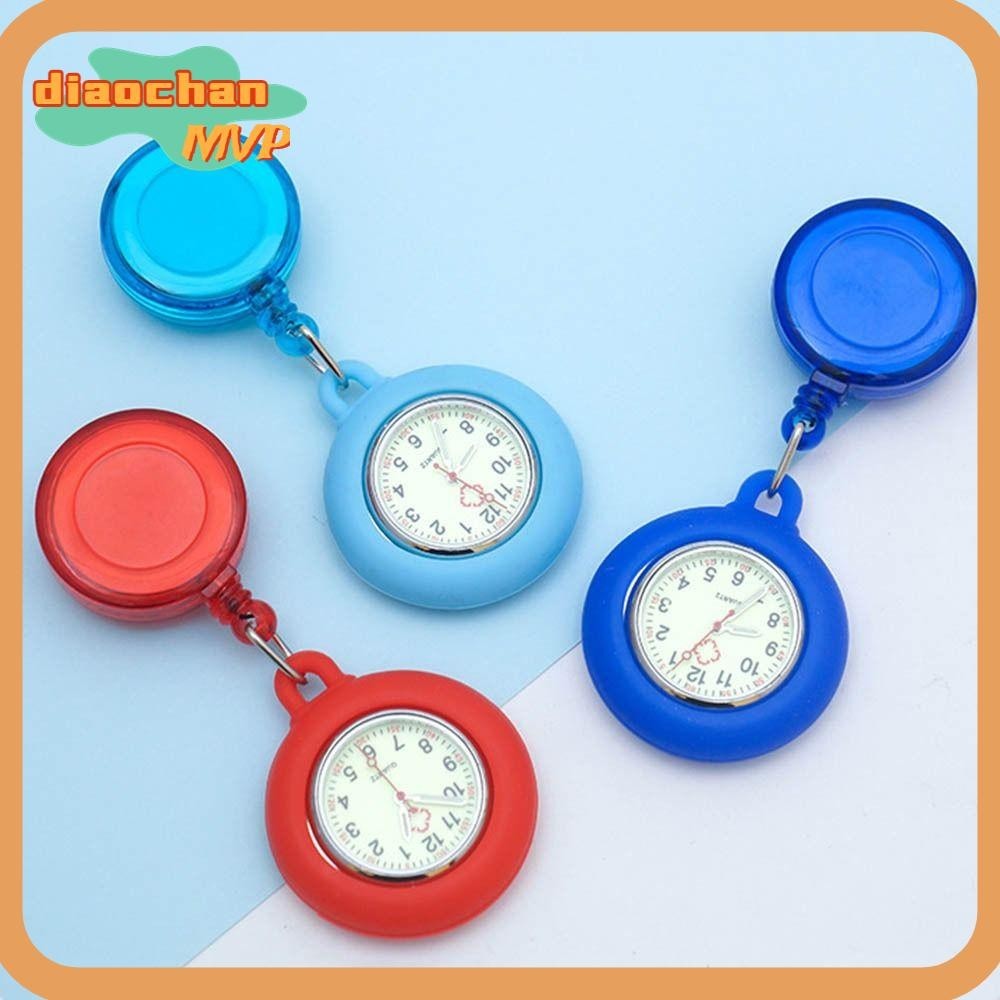 DIACHAMY Retractable Nurse Watch, Hanging Silicone Pocket Watch ...