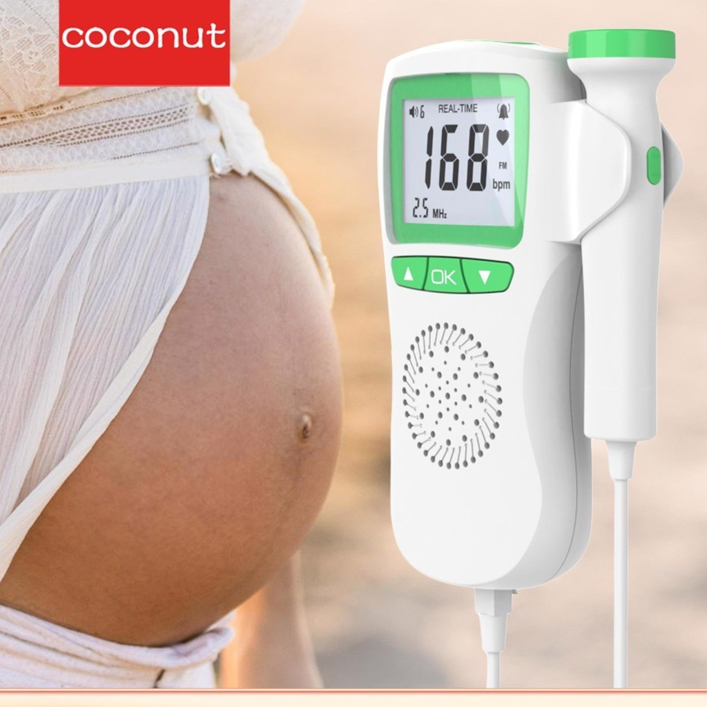 【Coco】1/2 Doppler Fetal Rate Monitor Baby Fetal Sound LCD Heart ...