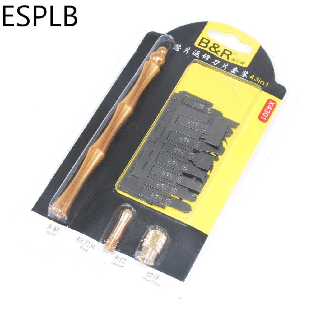 Phone PCB BGA Chip Burin Graver Scraper Cutter Blade Set 43pcs/set