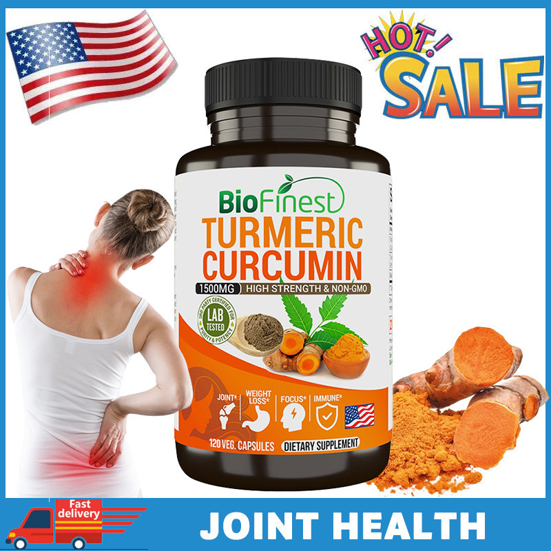 Curcumin 1500 Mg 95% Curcuminoids Absorbing Black Pepper Joint Heart ...