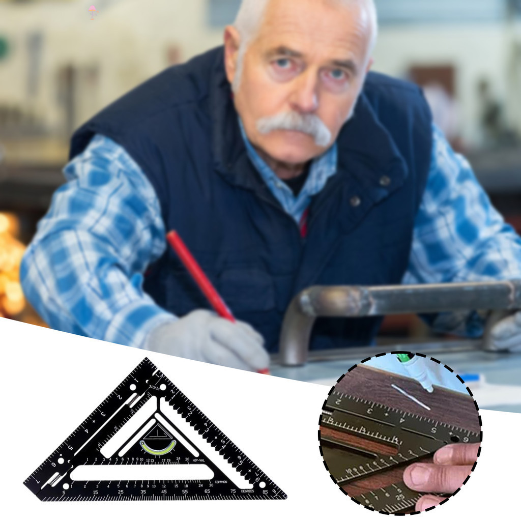 Heavy Duty Rafter Squared With Triangles Ruler High Strength Measuring ...