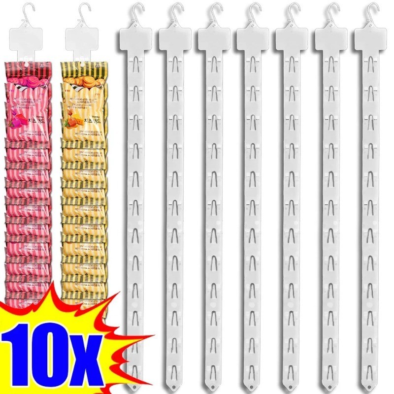 10/1PCS Supermarket Snack Hanging Strips - Foldable Transparent ...