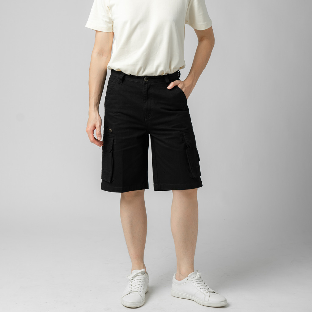 DAPPER Regular CS1 Cargo Short Pant - Black HP10865B | Shopee Malaysia